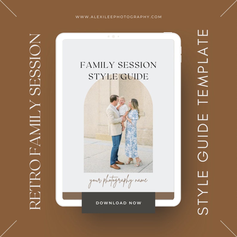 Retro Family Photography Style Guide Template, Outfit Guide, Family ...