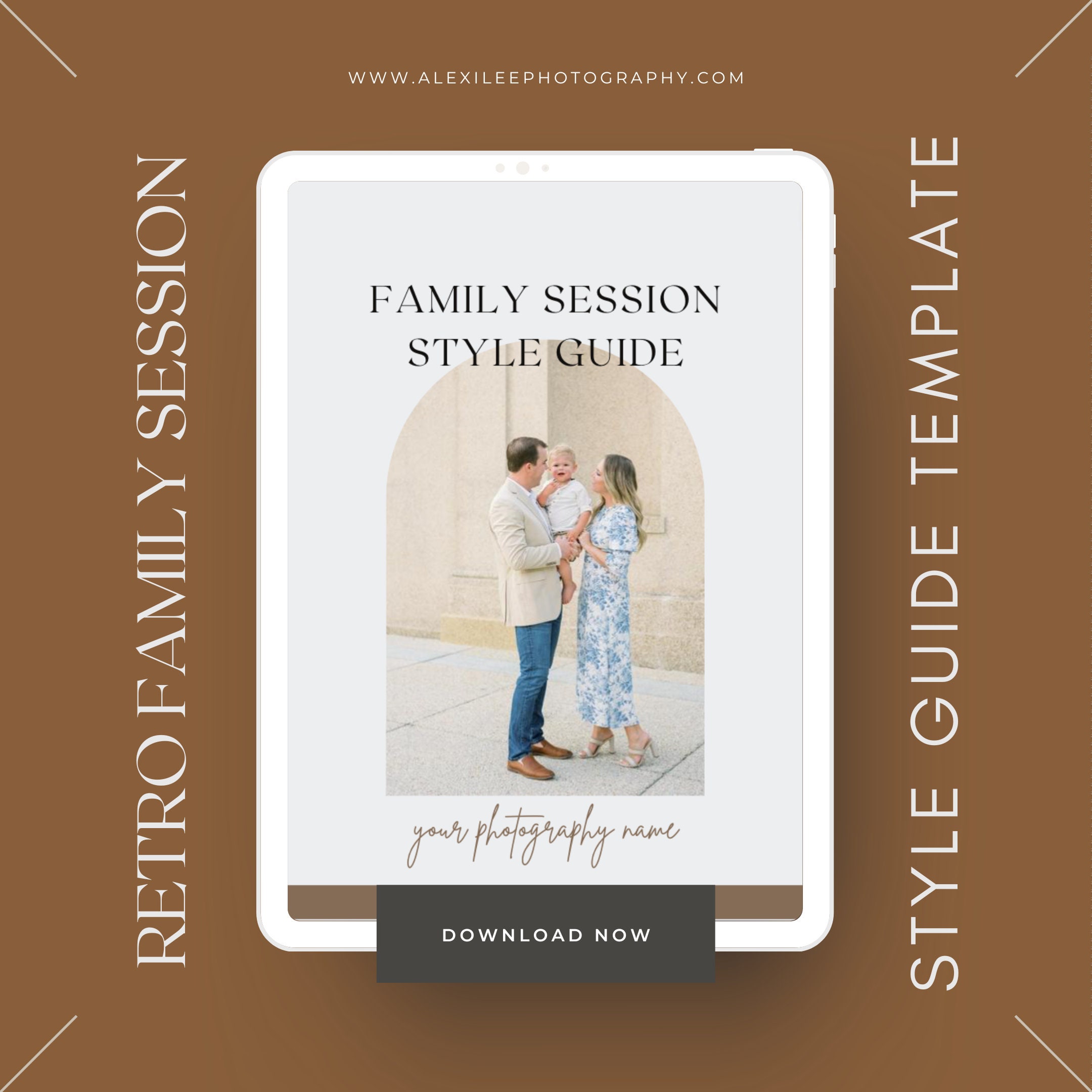 Retro Family Photography Style Guide Template, Outfit Guide, Family ...