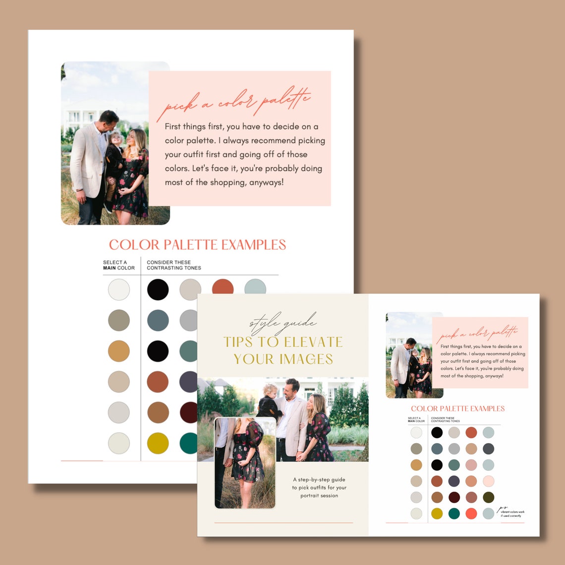 Family Photography Style Guide Template, Outfit Guide, Family ...