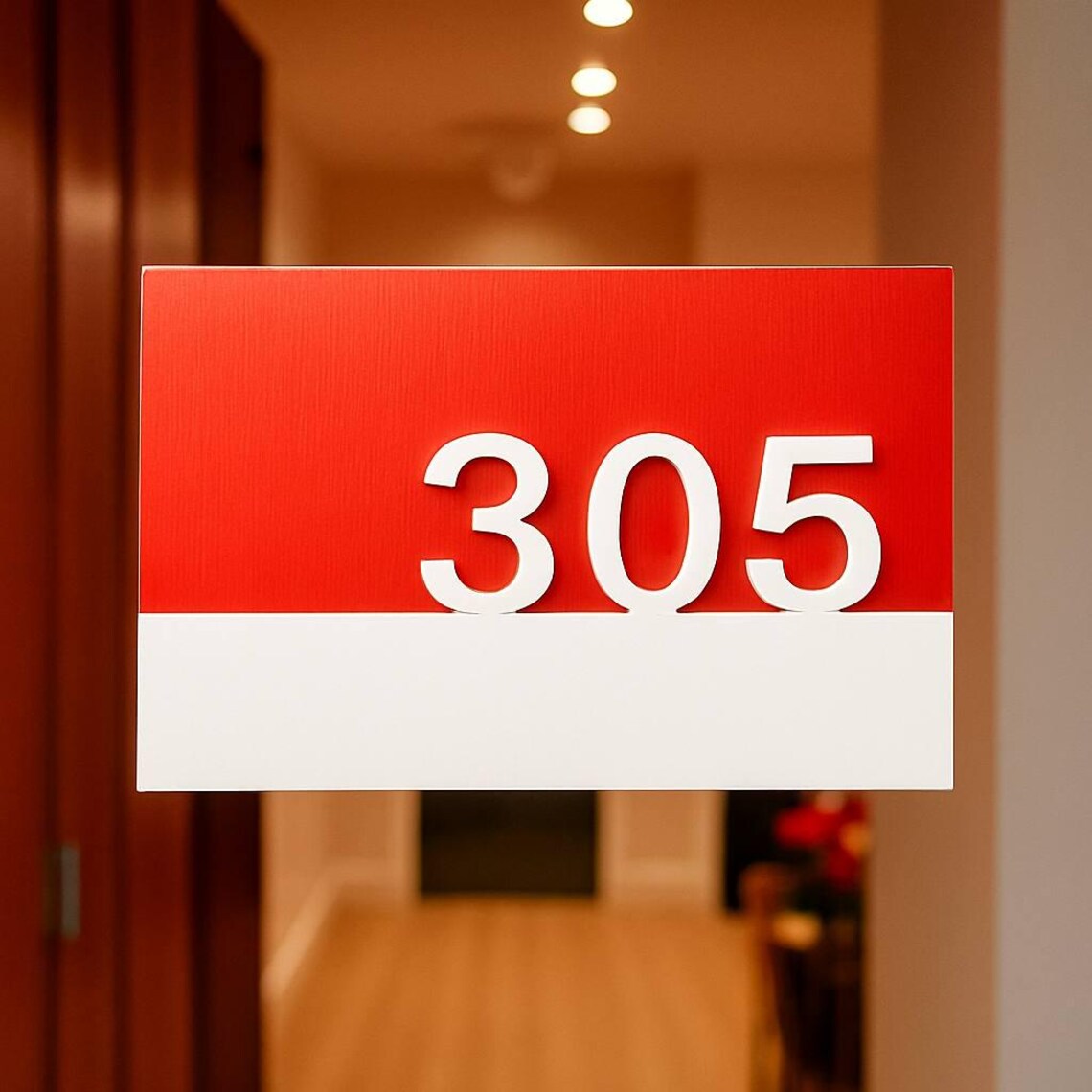 Custom White Number Plaques. House Room Signs. Apartment Numbers. Hotel ...