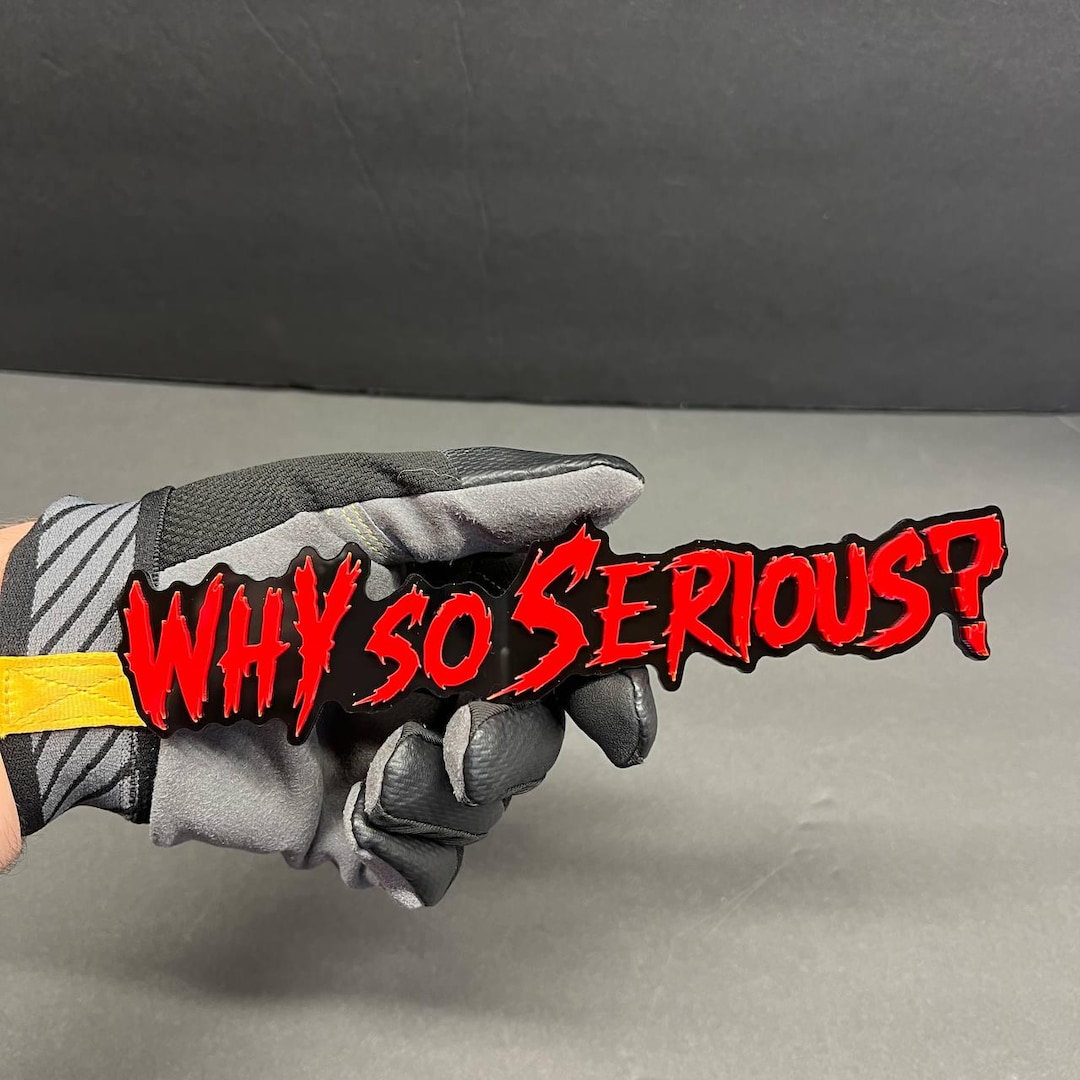 Why so Serious? Custom 3D Text Emblem: Car Grill, Trunk Mount Badge ...