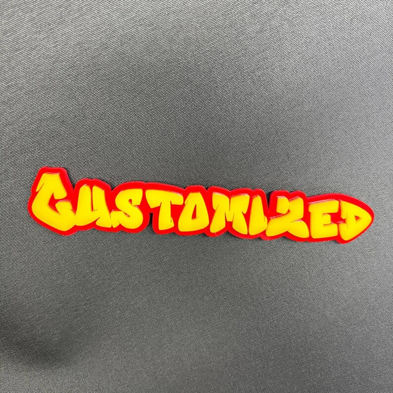 Personalized Car Emblem – Choose Font Style, Custom Text Name Badge ...