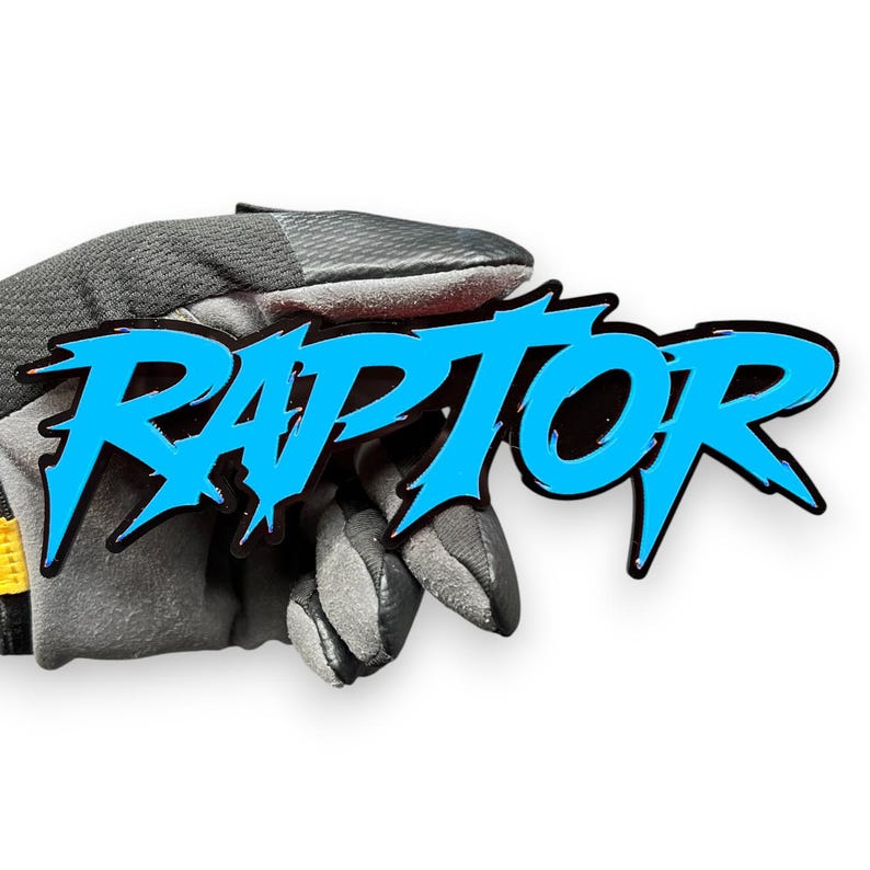 Sharp Raptor Custom Text Car Grill Holder Name Emblem 3D Text Badge ...
