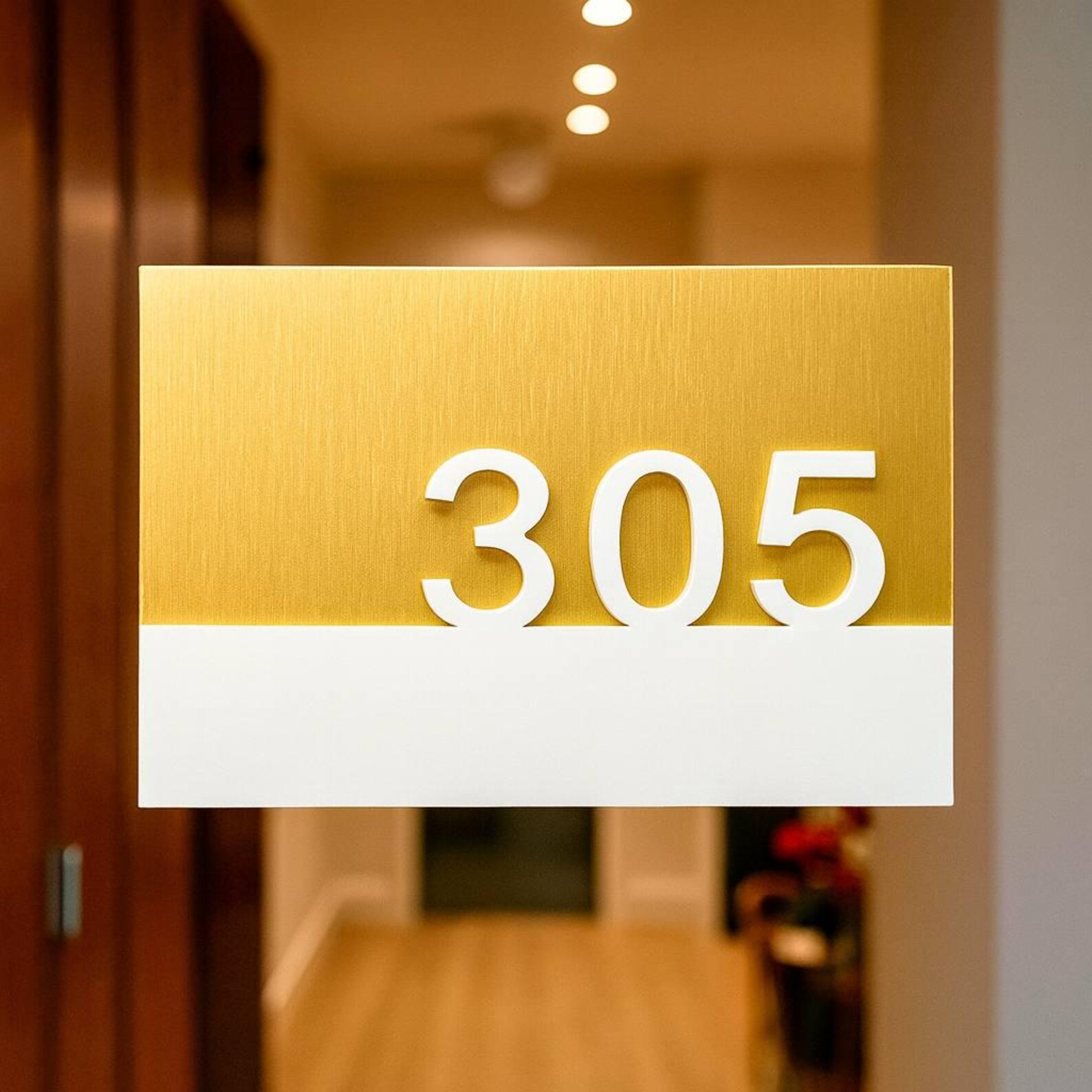 Custom White Number Plaques. House Room Signs. Apartment Numbers. Hotel ...