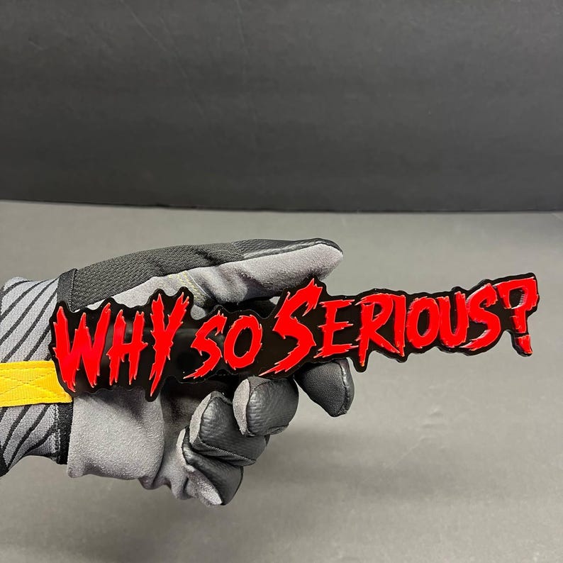 Why so Serious? Custom 3D Text Emblem: Car Grill, Trunk Mount Badge ...