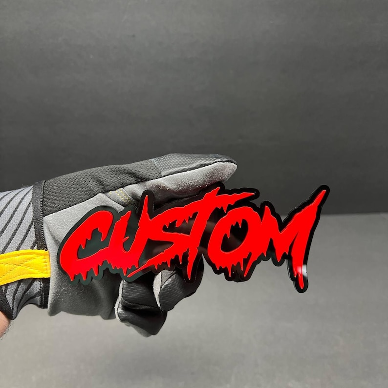 Custom 3D Acrylic Car Name Emblem Text Badge - MULTI COLOR - Customized ...