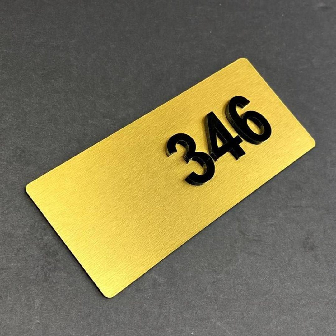 Custom Black Number Room Signs. Modern Address Number Plaques ...