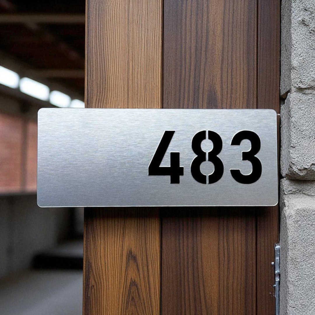 Modern Address Number Plaques. Custom Multicolor Number Room Signs ...