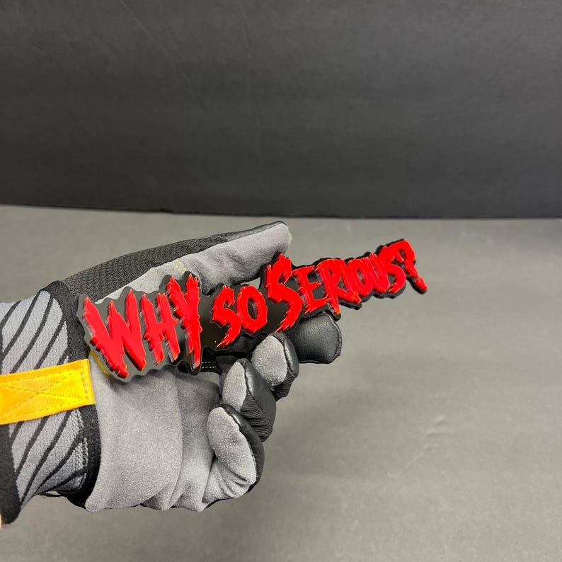 Why so Serious? Custom 3D Text Emblem: Car Grill, Trunk Mount Badge ...
