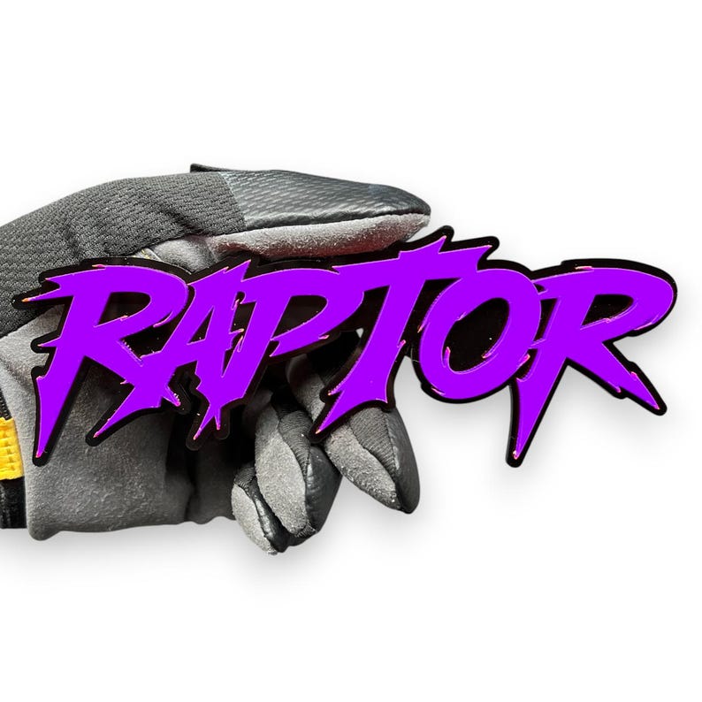 Sharp Raptor Custom Text Car Grill Holder Name Emblem 3D Text Badge ...