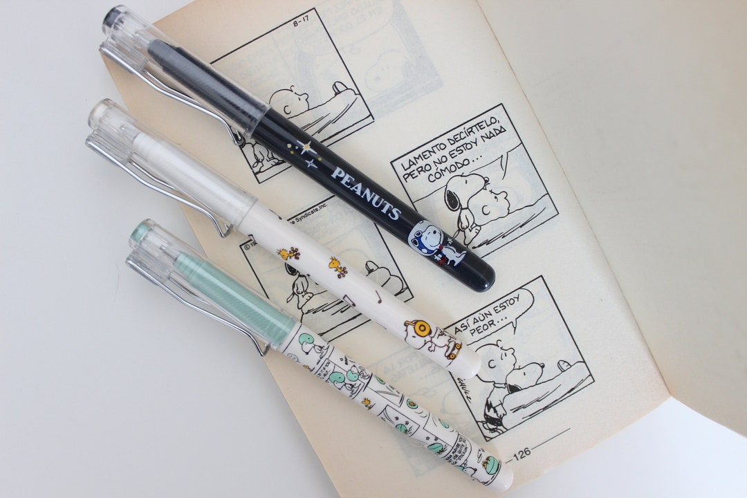 Snoopy Peanuts Pen 0.5mm Black Gel Ink - Etsy