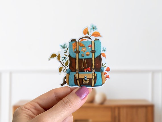 Backpack Hiking Glossy Vinyl Sticker Die Cut Water Bottle - Etsy