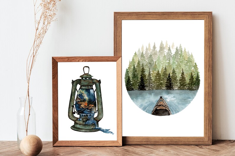 Kayaking Watercolor Painting Art Print Water Sports Giclee - Etsy