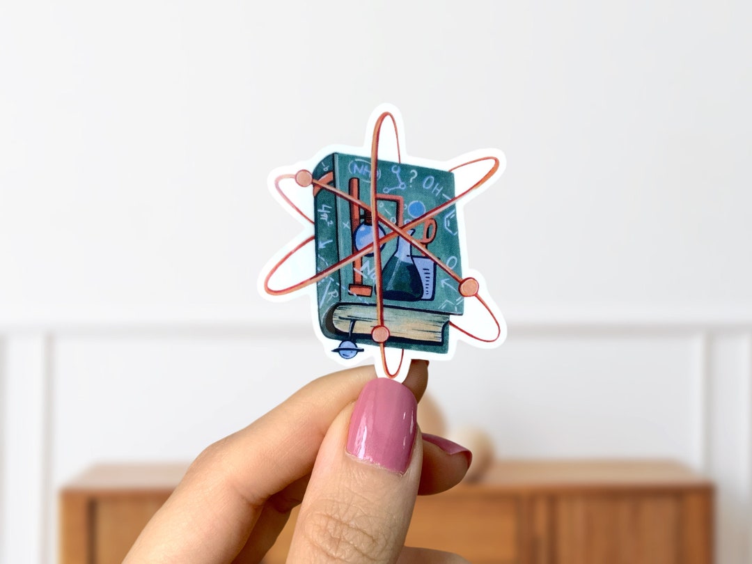 Book Genre Glossy Vinyl Diecut Sticker- Atom Science Fiction Bookish ...