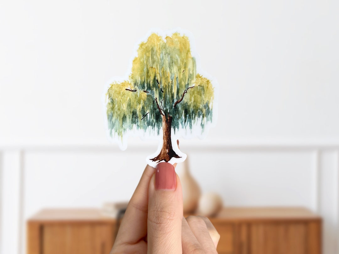 Willow Tree Sticker- Die Cut Matte Vinyl Hydro Flask Sticker- Nature ...