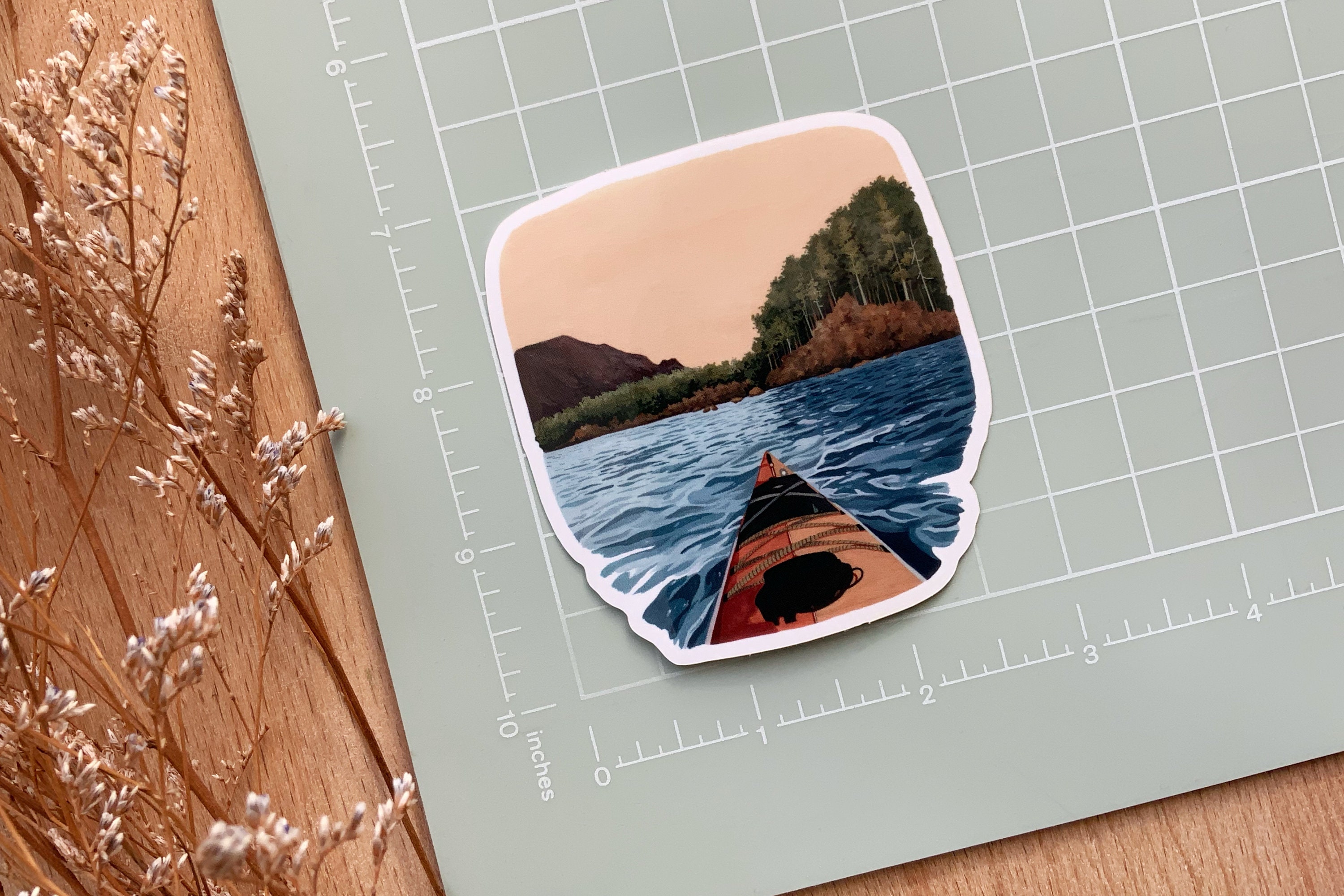 Kayaking Vinyl Sticker: Outdoors Nature Decal, Water Bottle, Laptop - Etsy