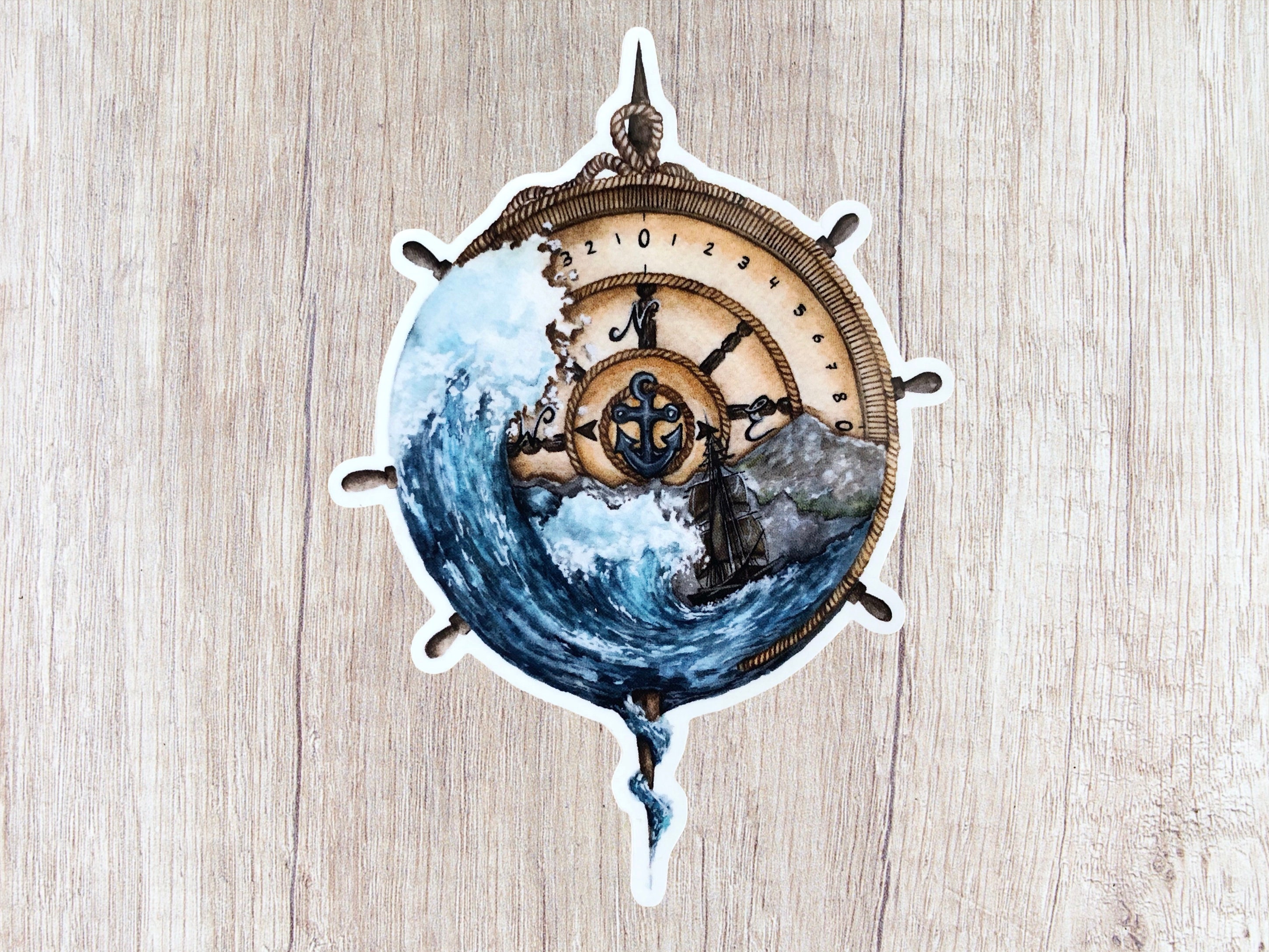 Vinyl Wanderlust Compass Sticker Nautical Sticker Outdoor | Etsy