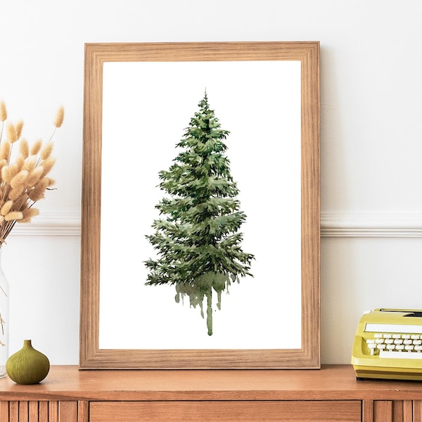 Fir Tree Painting - Etsy