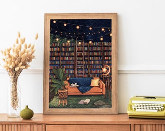 Library Wall Art - Etsy