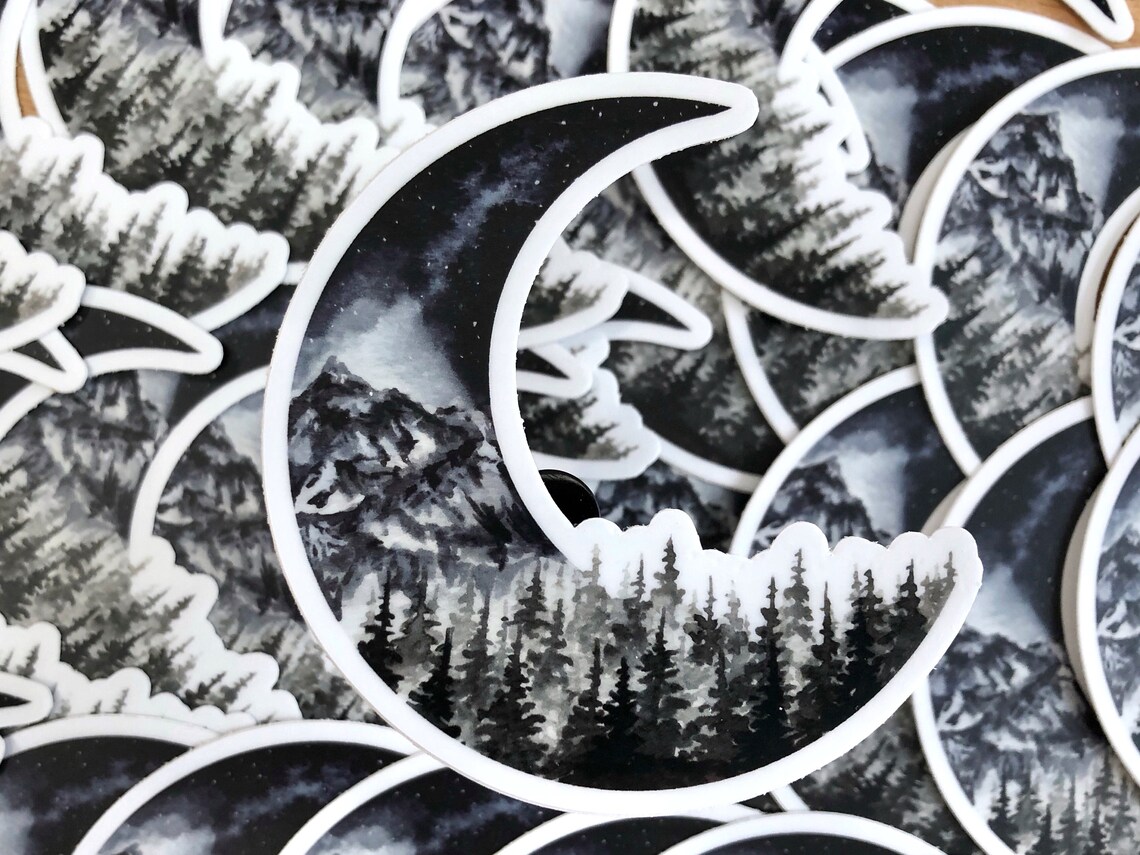 Crescent Moon Sticker Adventure Sticker Hydro Flask Sticker - Etsy Canada
