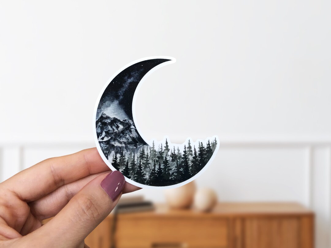 Crescent Moon Sticker- Adventure Sticker- Hydro Flask Sticker- Nature ...