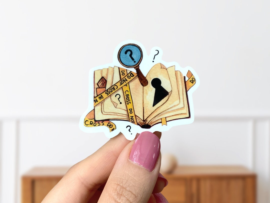 Mystery Book Genre Glossy Vinyl Diecut Sticker- Crime Thriller Theme ...