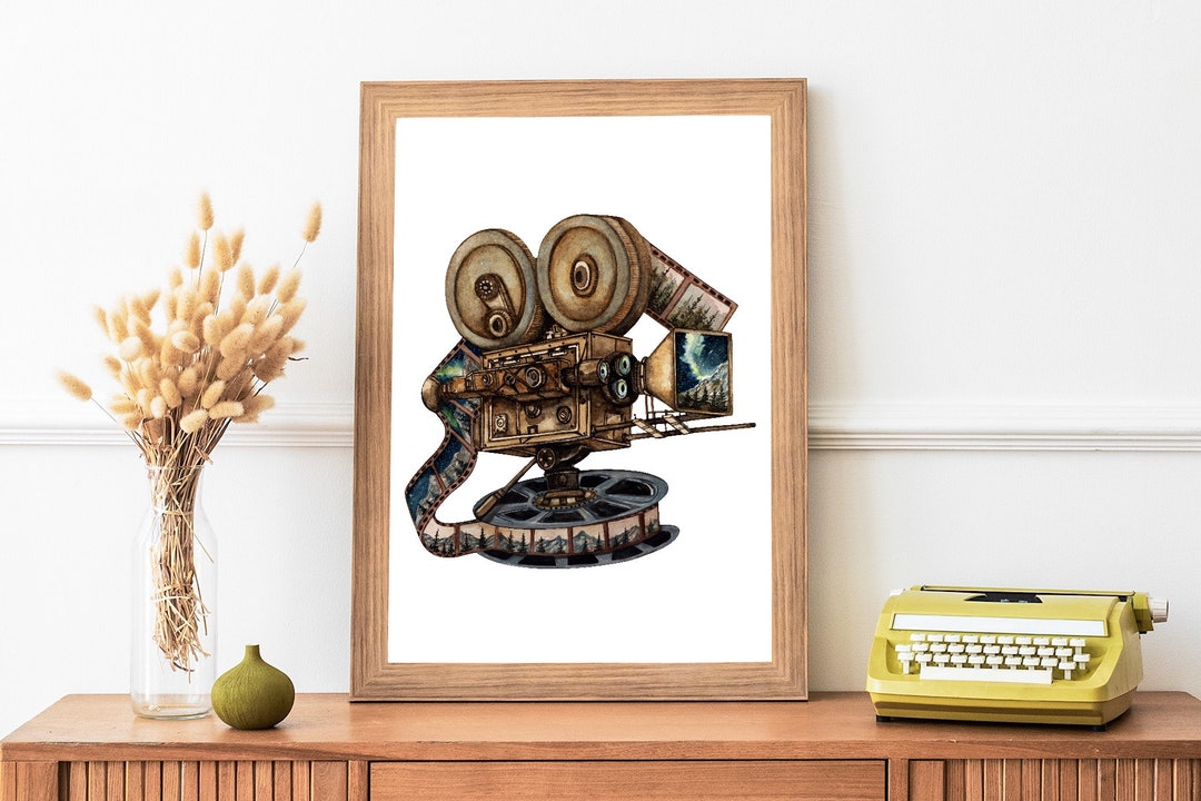 Watercolor Vintage Film Camera Painting- Camera Art Print- Film ...