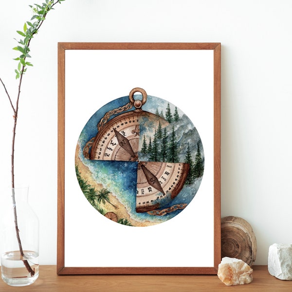 Compass Wall Art - Etsy