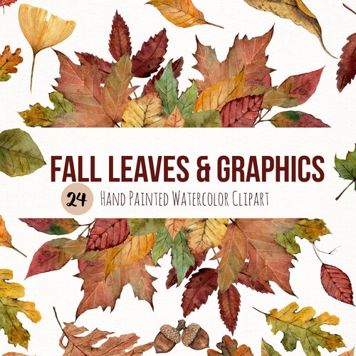 Watercolor Fall Trees Clipart Hand Painted Autumn Trees Clip - Etsy