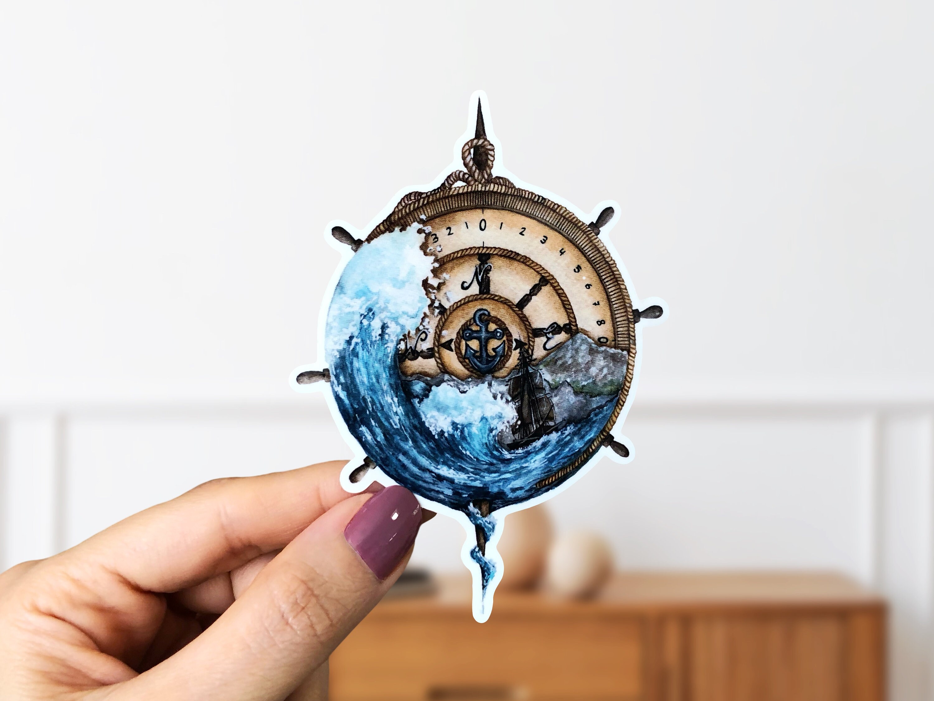 Vinyl Wanderlust Compass Sticker Nautical Sticker Outdoor - Etsy