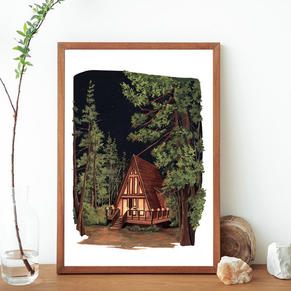 Cabin Painting - Etsy