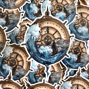 Vinyl Wanderlust Compass Sticker- Nautical Sticker- Outdoor Adventure ...