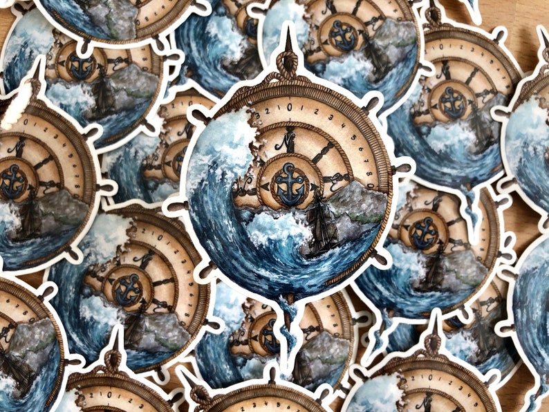 Vinyl Wanderlust Compass Sticker Nautical Sticker Outdoor - Etsy