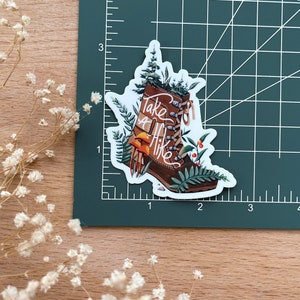 Take A Hike Hiking Boot Sticker- Matte Die Cut Vinyl Sticker- Hiking ...