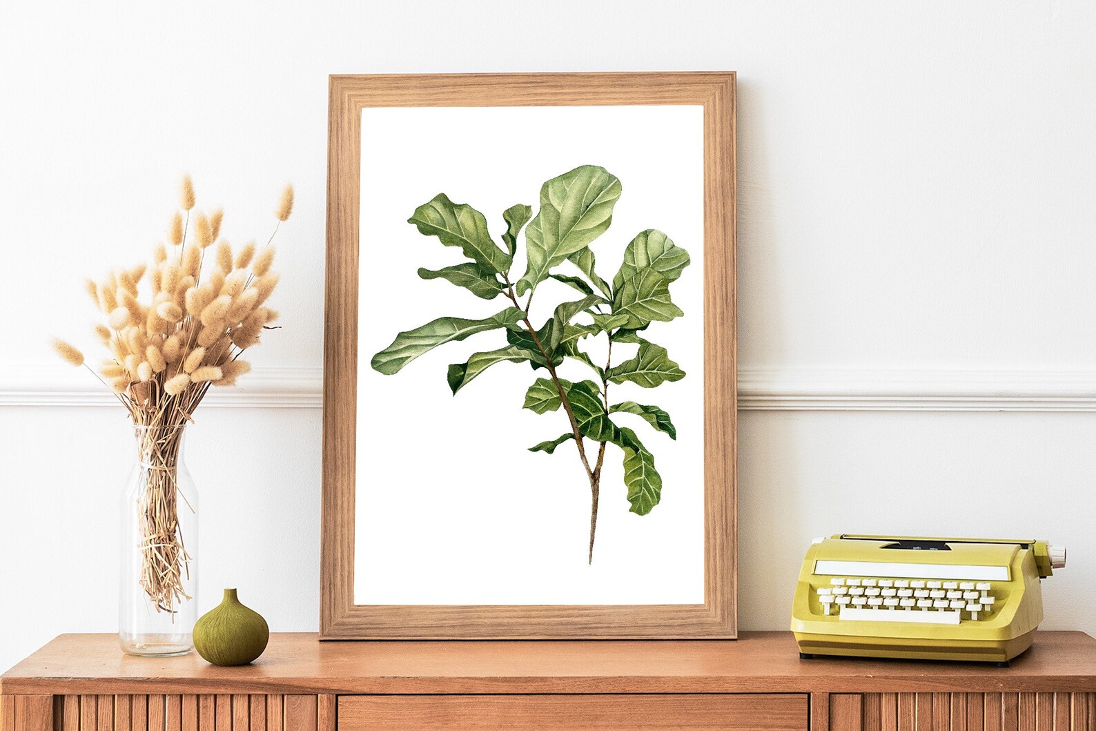 Fiddle Leaf Fig Tree Watercolor Painting Art Print Printable | Etsy