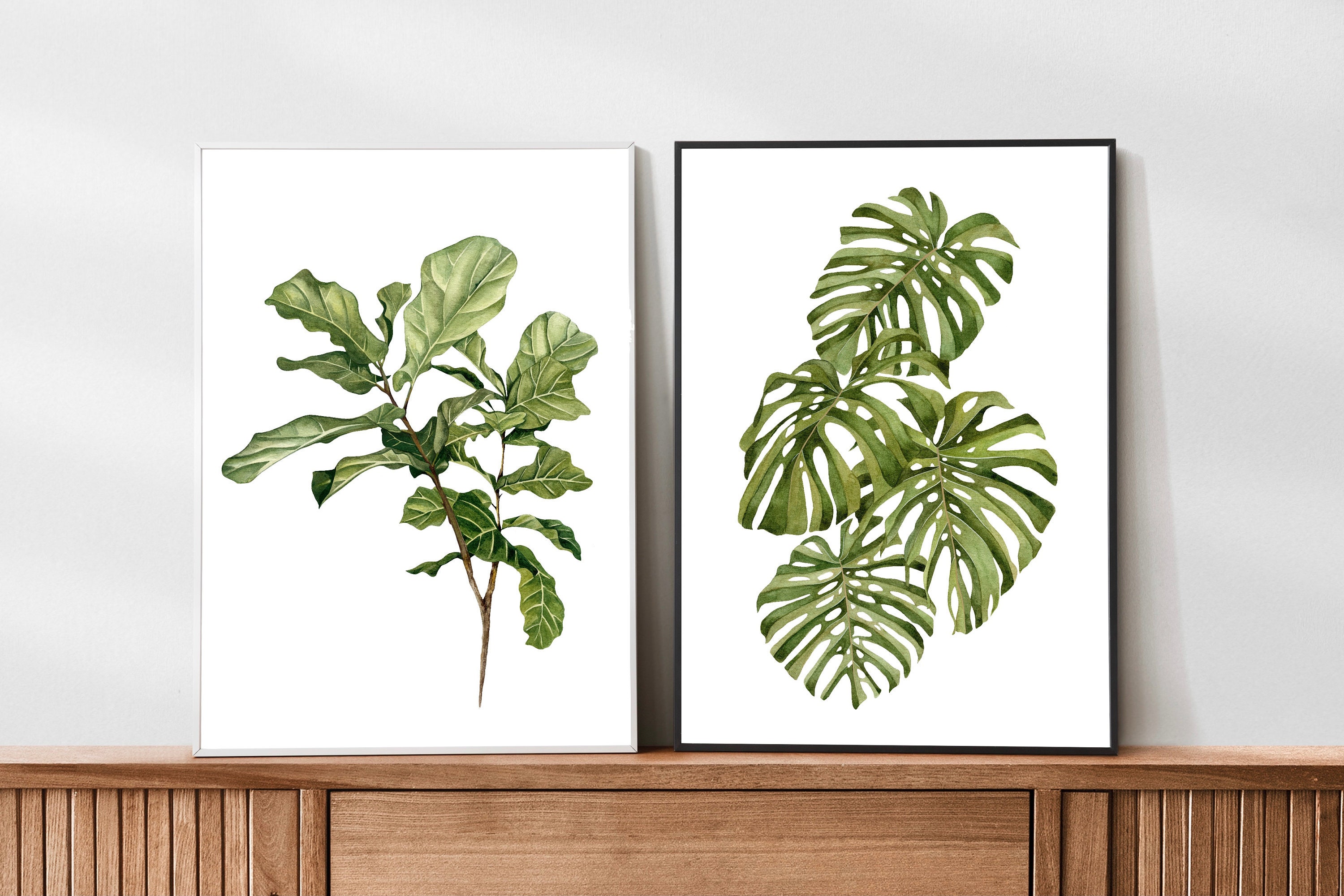 Fiddle Leaf Fig Tree Watercolor Painting Art Print Printable | Etsy