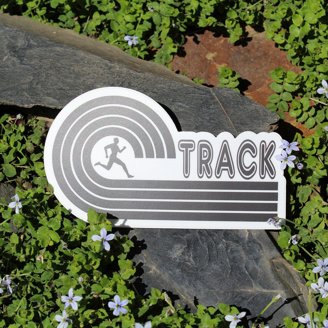 Track Runner Sticker - Vinyl Die Cut Sticker - Track Running Stickers ...