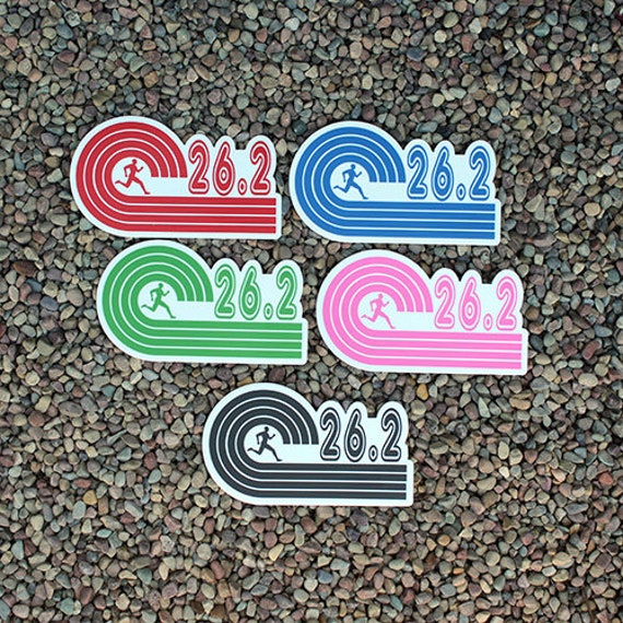 26.2 Runner Sticker Vinyl Die Cut Sticker Running Stickers | Etsy