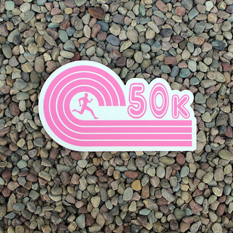 50K Ultramarathon Sticker: Weatherproof Vinyl Die Cut Running Decal - Etsy
