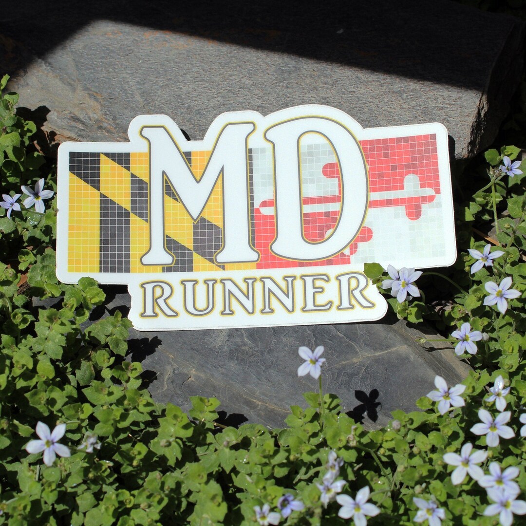 Maryland Runner Sticker - Vinyl Die Cut Sticker - Maryland Running ...