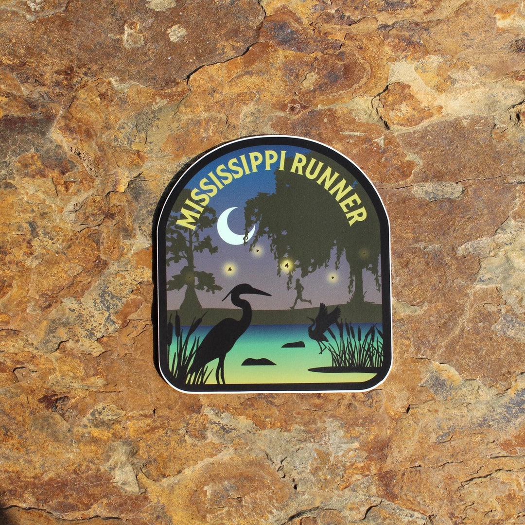 Mississippi Runner Sticker - Vinyl Die Cut Sticker - Running Stickers ...
