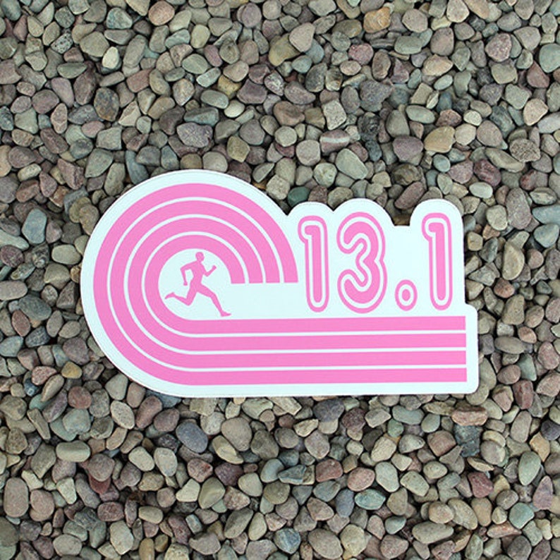 13.1 Runner Sticker Vinyl Die Cut Sticker Running Stickers | Etsy