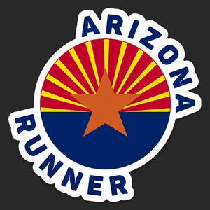 Arizona Runner Sticker - Vinyl Decal - Run Arizona - Running Stickers ...