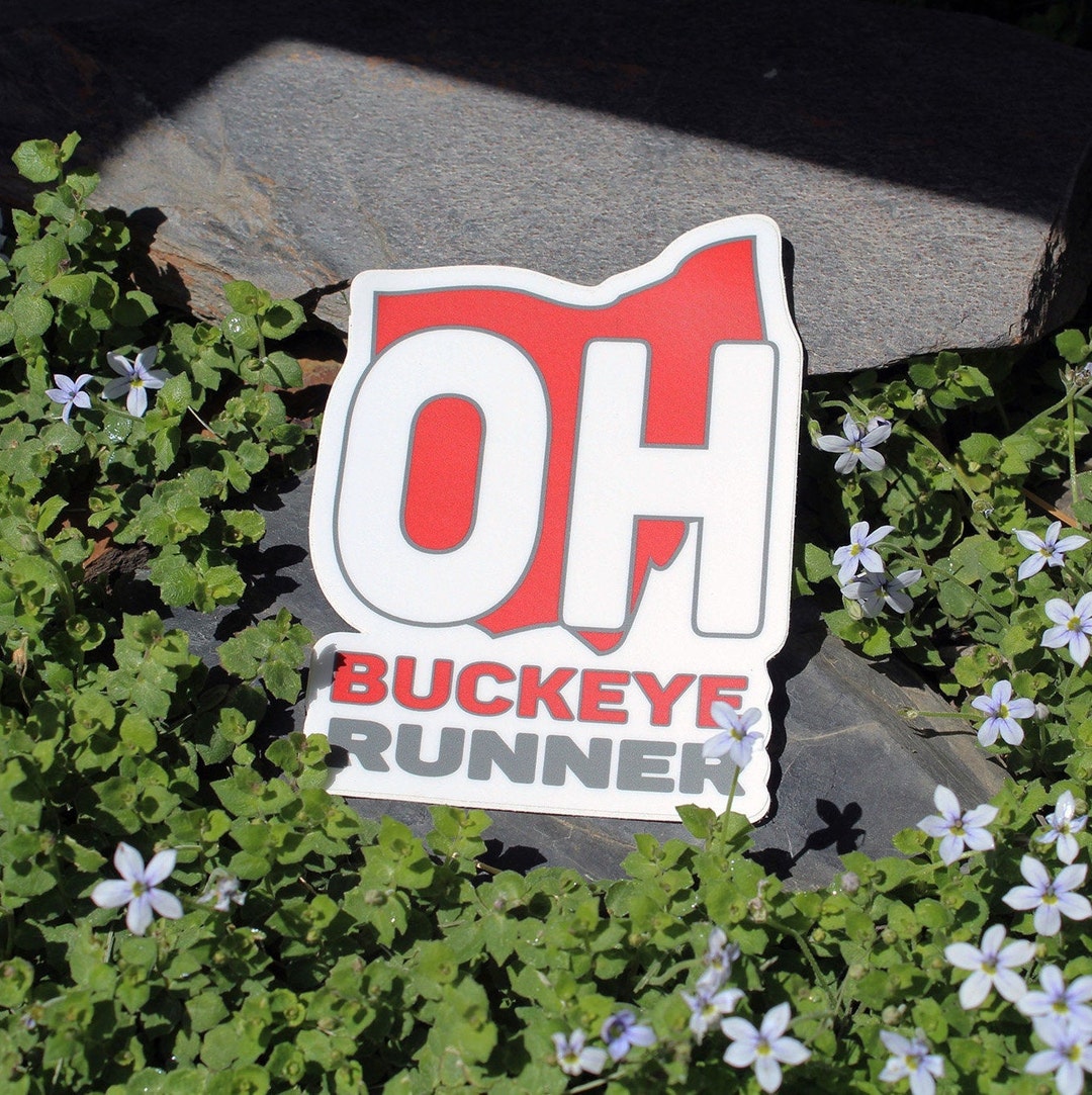 Buckeye Runner Sticker - Vinyl Die Cut Sticker - Running Stickers - Run ...