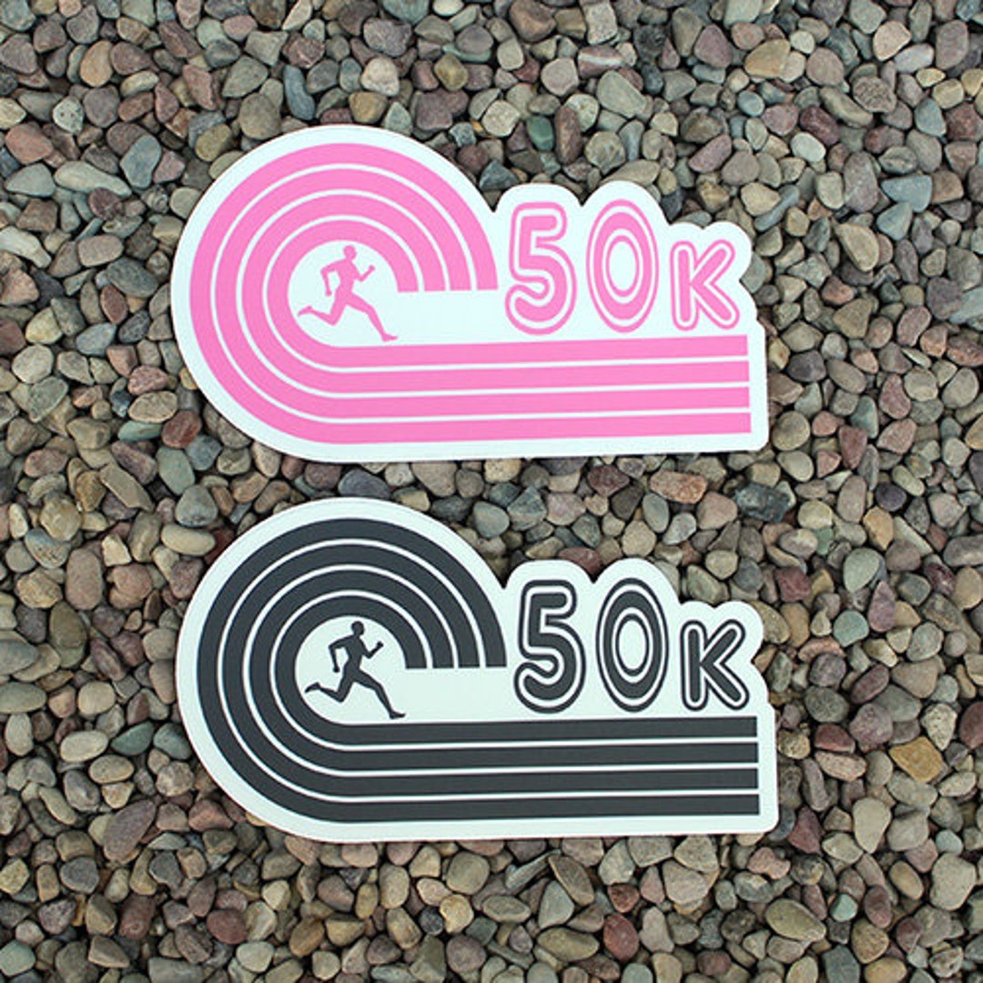 50K Ultramarathon Sticker: Weatherproof Vinyl Die Cut Running Decal - Etsy
