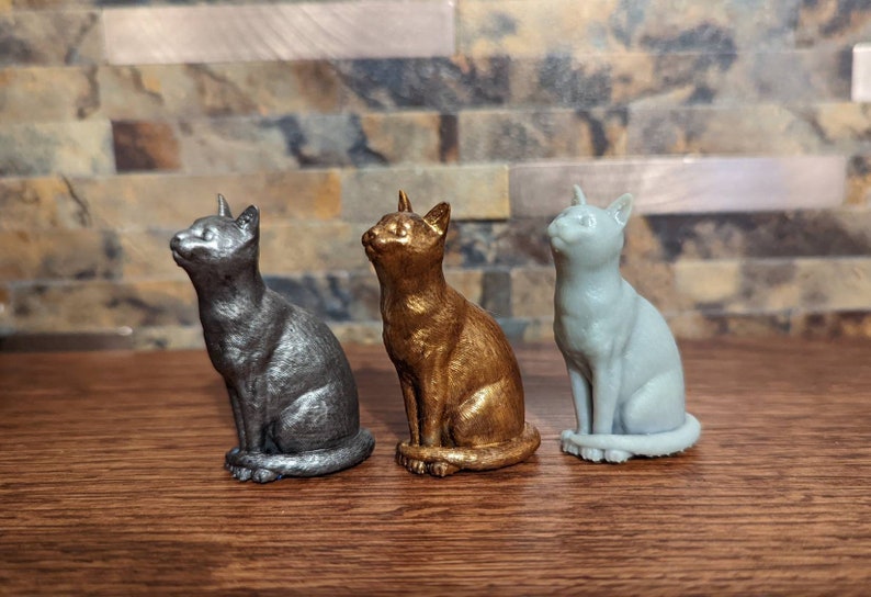Resin 3D Printed Long Haired Cat Figurine - Etsy