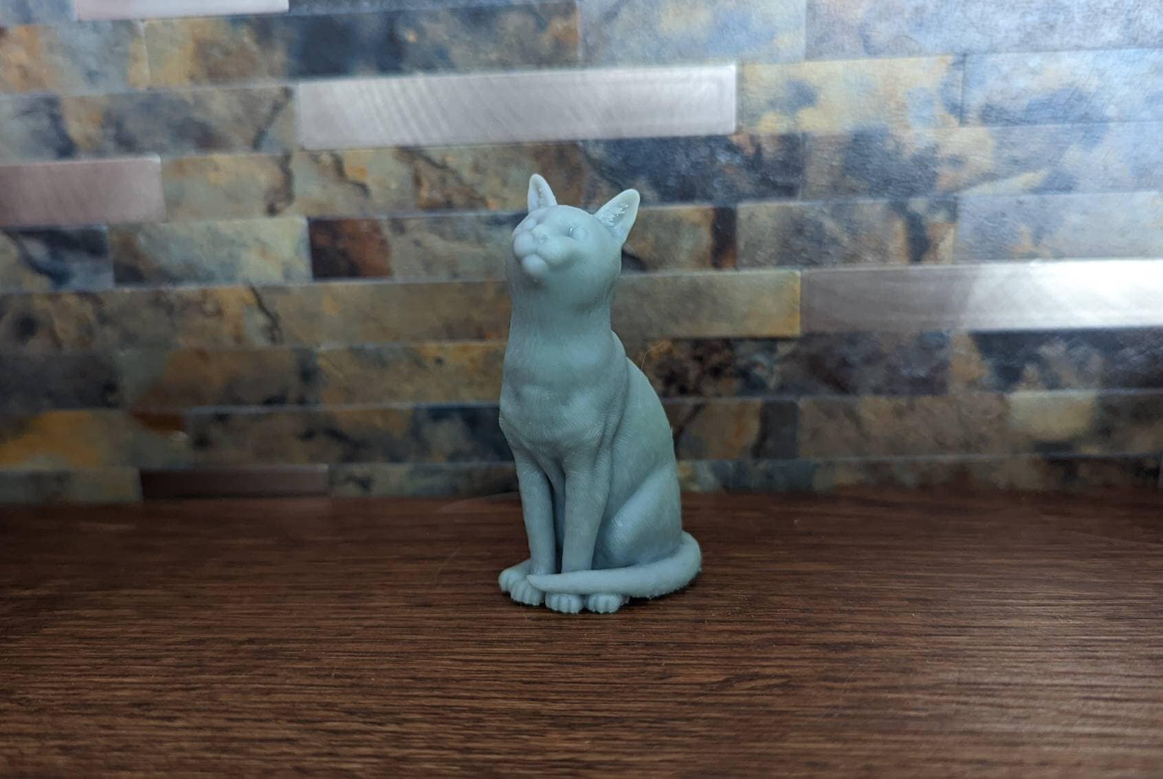 Resin 3D Printed Cat Figurine | Etsy