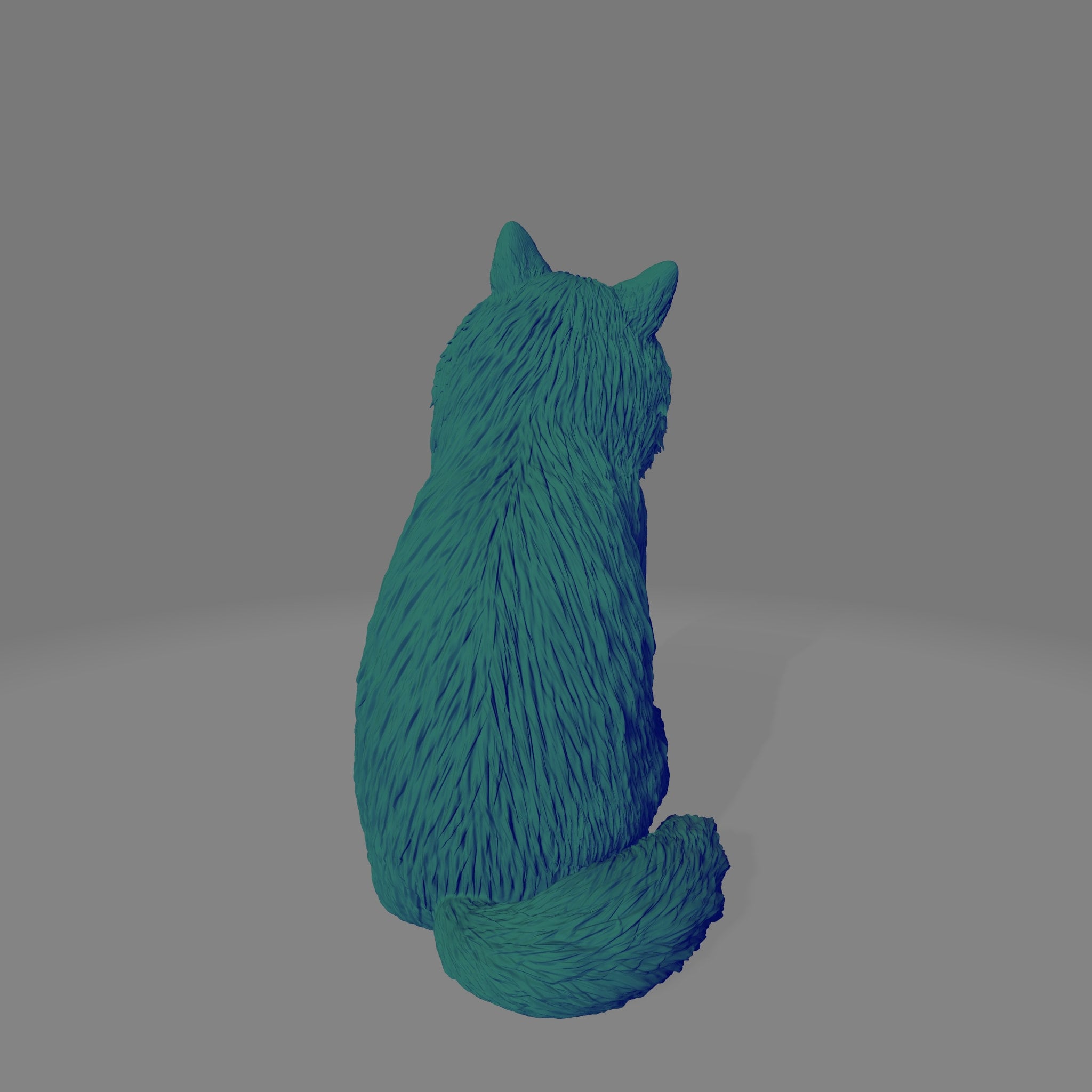 Resin 3D Printed Long Haired Cat Figurine - Etsy