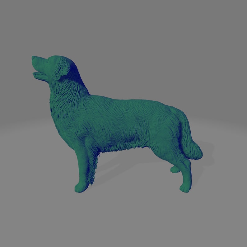 Resin 3D Printed Standing Golden Retriever Figurine - Etsy