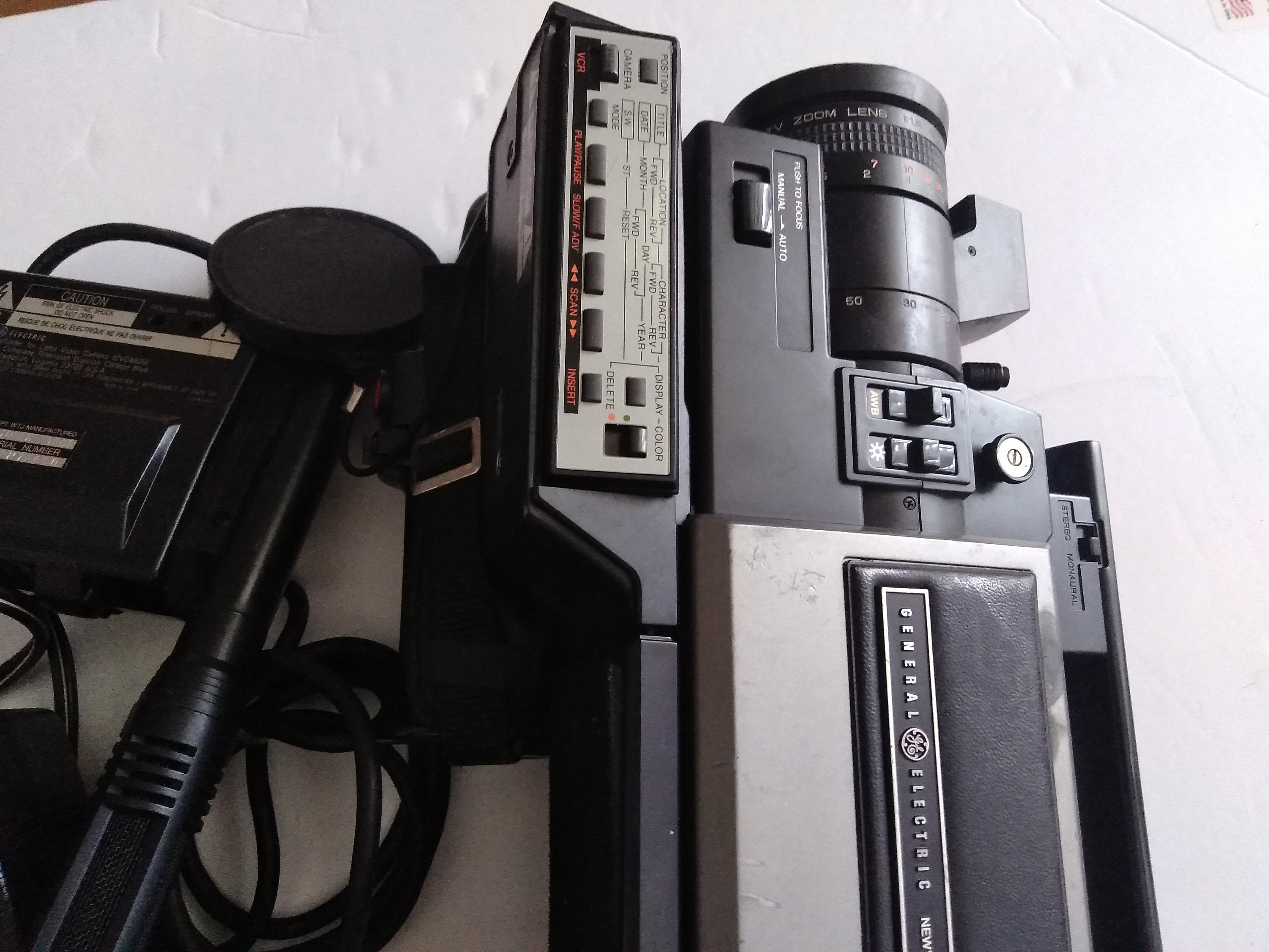 GE Newvicon Video Camera With Accessories Not Working Parts or Repair ...